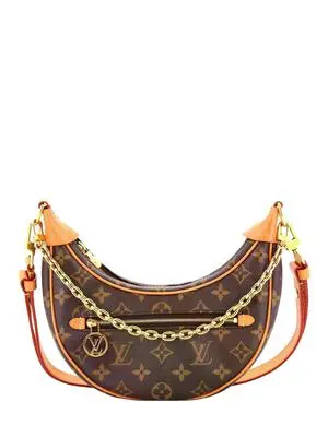 LOUIS VUITTON Loop Handbag Monogram Canvas Hobo Bag - Brown