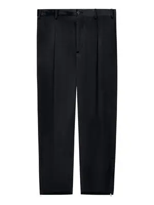 Giorgio Armani Velvet Single-pleated Trousers - Black