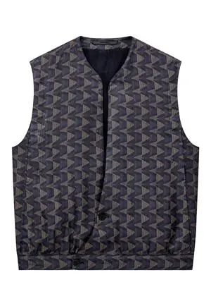 Giorgio Armani Single-breasted Cupro Canvas Waistcoat - Patterned