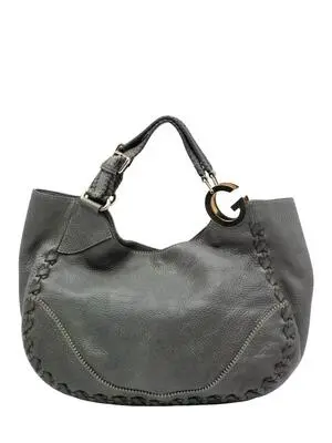Gucci Leather Charlotte Tote Bag - Grey