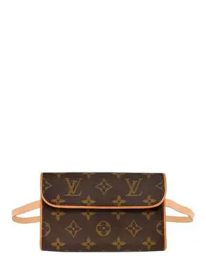 LOUIS VUITTON 2002 Pochette Florentine Monogram Canvas Belt Bag - Brown