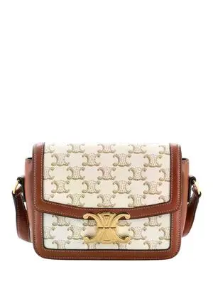 Celine Triomphe Coated Canvas Teen Shoulder Bag - Neutrals