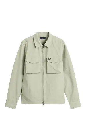 Fred Perry Ripstop Pocket Overshirt - Seagrass