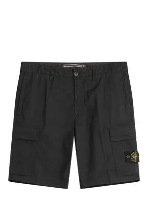 Stone Island Tela Paracadute Cargo Shorts - Black