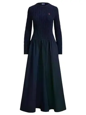 Polo Ralph Lauren Maxi Cable-knit Dress - Blue