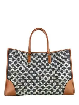 Celine Horizontal Cabas Triomphe Canvas Tote - Blue