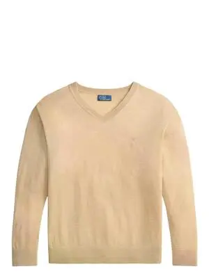 Polo Ralph Lauren V-neck Wool Sweater - Neutrals