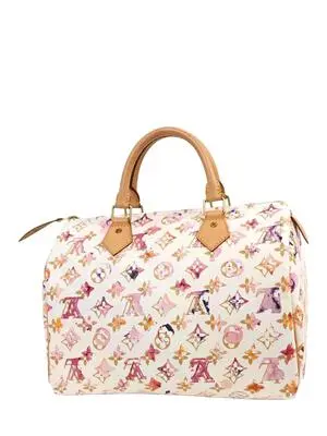 LOUIS VUITTON 2008 30 Speedy Monogram Handbag - White
