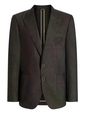Dolce & Gabbana Single-breasted Blazer With Logo Detail - Brown
