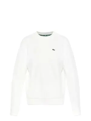 Lacoste Embroidered Crew-neck Sweatshirt - White