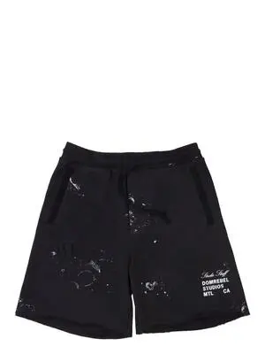 DOMREBEL Paint-splatter Sweatshorts - Black