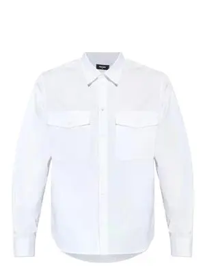 Dsquared2 Buttoned Flap-pocket Shirt - White