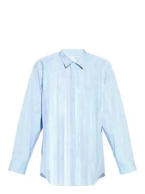 Comme Des Garçons Striped-pattern Pocket Shirt - Blue