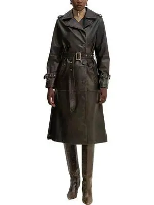 FRACOMINA Belted Double-breasted Coat - Brown
