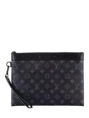 LOUIS VUITTON Pochette To-go Monogram Eclipse Canvas Mm Pouch - Black