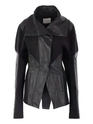 YEHUAFAN Asymmetric Sculptural Jacket - Black