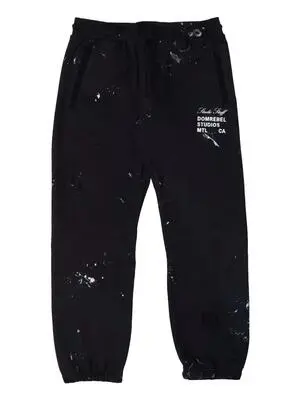 DOMREBEL Paint-splatter Sweatpants - Black