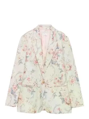 FORTE_FORTE Floral Single-button Blazer - Neutrals