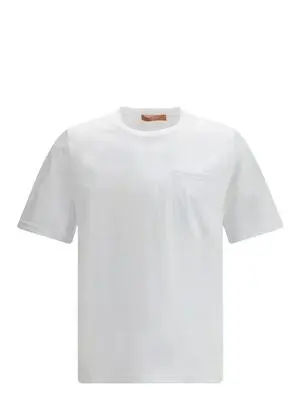 CRUNA Crew-neck Patch Pocket T-shirt - White