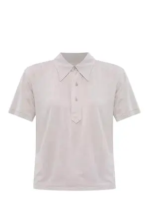 MAISON MARGIELA Buttoned Polo Top - Neutrals