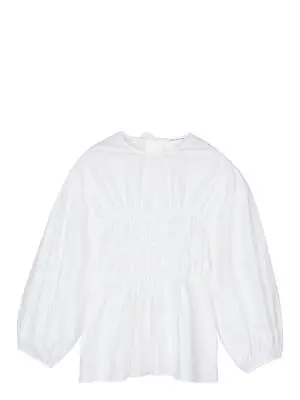 Cecilie Bahnsen Camryn Peplum Top - White