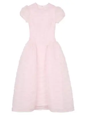 Cecilie Bahnsen Cleopatra Plumeria Matelassé Dress - Rose