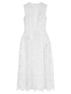 Cecilie Bahnsen Cate Felicia Embroidered Midi Dress - White