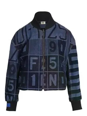 Fendi Denim Bomber Jacket - Blue