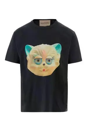 Valentino Garavani Crew-neck Printed T-shirt - Blue