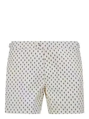 TOM FORD Printed Swim Shorts - Neutrals