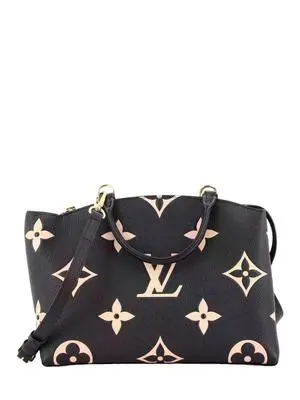 LOUIS VUITTON Petit Palais Handbag Bicolor Monogram Empreinte Giant Satchel - Black