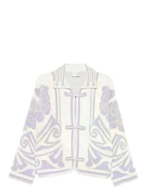 FORTE_FORTE Floral Pattern Jacket - Neutrals