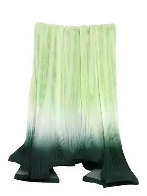 ROWEN ROSE Degradé-effect Pleated Flared Skirt - Green
