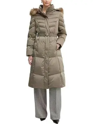 Guess Hooded Padded Coat - Neutrals