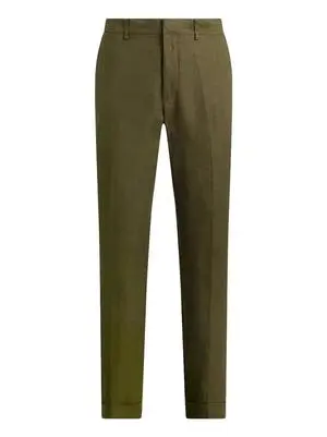 Polo Ralph Lauren Textured Linen Trousers - Green