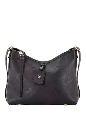 LOUIS VUITTON Carryall Monogram Empreinte Giant Pm Hobo Bag - Black