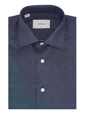 Eton Patterned Shirt - Blue