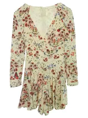 Maje Floral-print Mini Dress - Neutrals