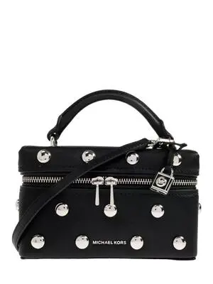 Michael Kors Jana Studded Leather Crossbody Bag - Black