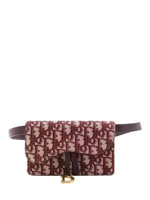 Dior Saddle Oblique Canvas Belt Bag - Red