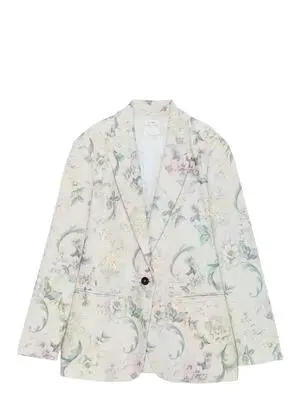 FORTE_FORTE Floral Single-button Blazer - Neutrals