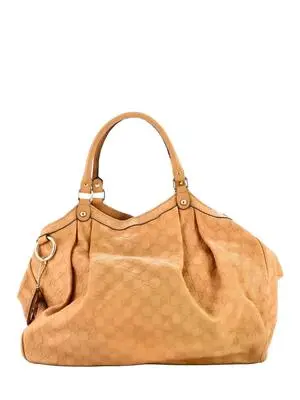 Gucci Sukey Sima Leather Large Tote Bag - Neutrals