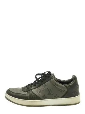 LOUIS VUITTON Rivoli Monogram Leather Sneakers - Black