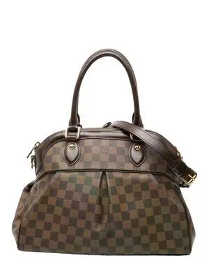 LOUIS VUITTON Damier Ebene Trevi Pm Satchel - Brown