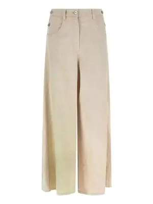 Brunello Cucinelli Wide Leg Jeans - Neutrals