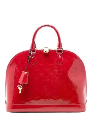 LOUIS VUITTON 2014 Monogram Vernis Alma Pm Handbag - Red