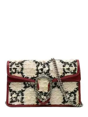 Gucci 2016-2026 Mini Gg Tweed Dionysus Crossbody Bag - White