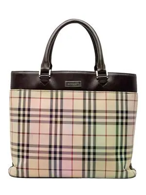 Burberry House Check Canvas Tote Bag - Brown