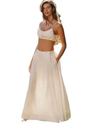 L*Space Keeper Maxi Skirt - White