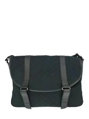 Gucci Gg Canvas Shoulder Bag - Black
